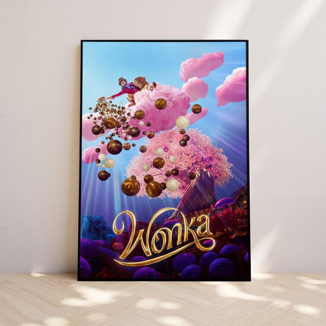 Wonka Animation Movie Poster, Room Decor Wall Art Canvas Unframed Print ...