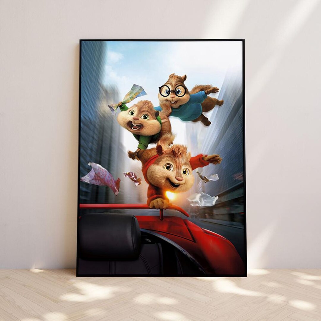 Alvin and the Chipmunks Movie Poster, Room Decor Wall Art Canvas ...