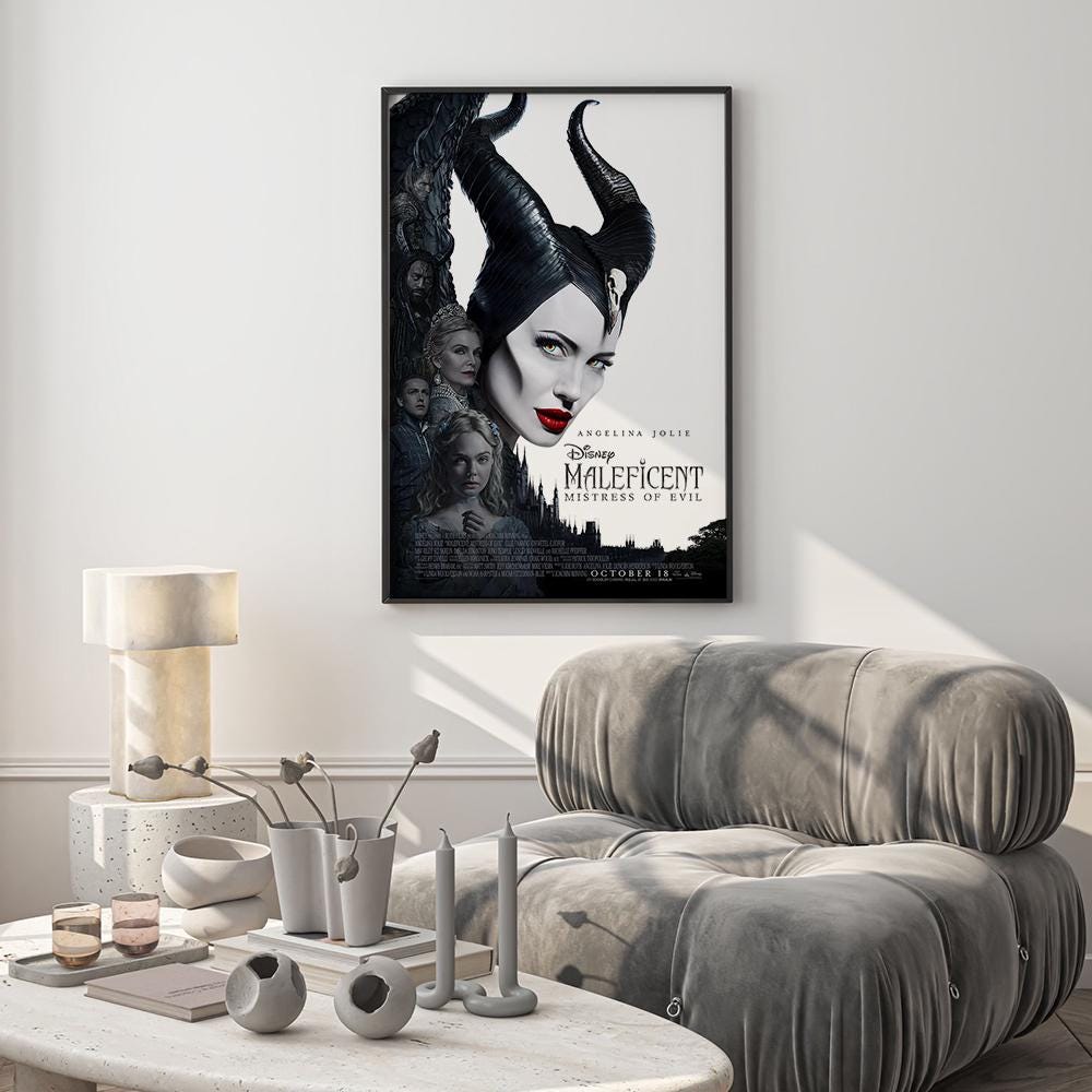 Maleficent Mistress of Evil Movie Poster, Room Decor Wall Art Canvas ...