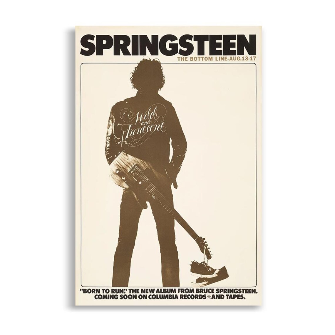 Vintage Bruce Springsteen 1981s Concert Poster, Room Decor Wall Art ...