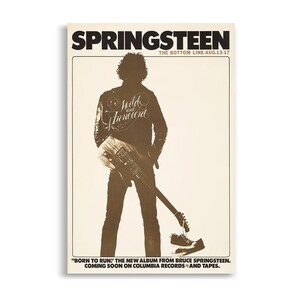 Vintage Bruce Springsteen 1981s Concert Poster, Room Decor Wall Art ...