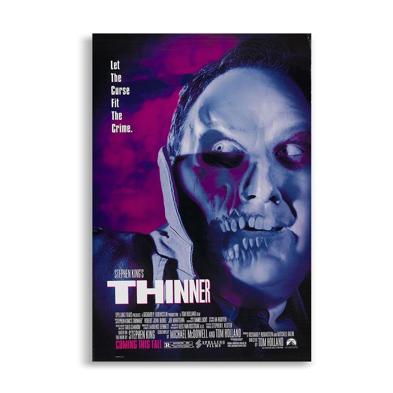 Thinner Movie Poster, Room Decor Wall Art Canvas Unframed Print Art ...