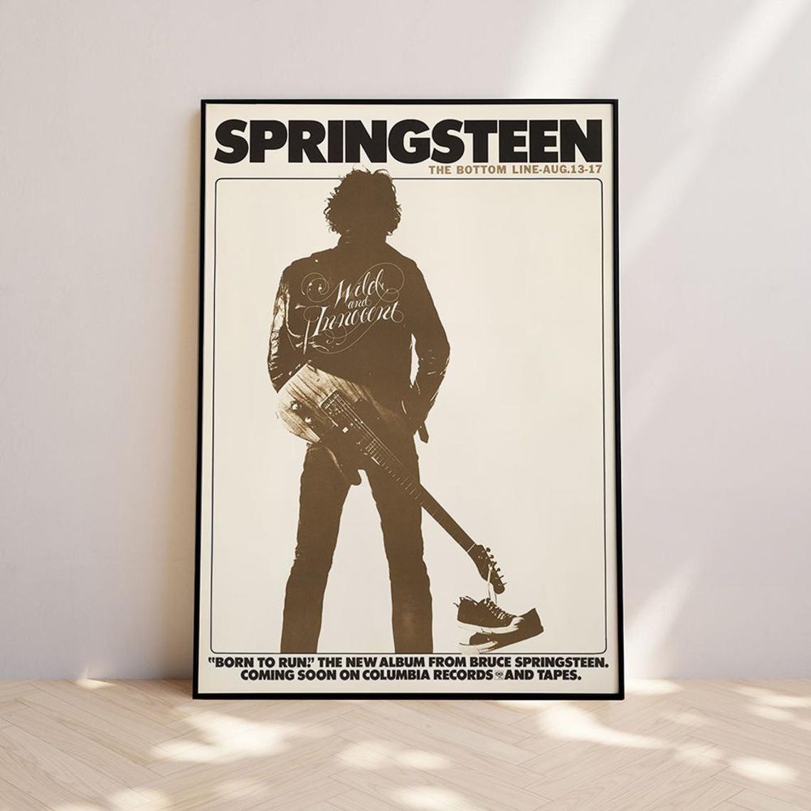 Vintage Bruce Springsteen 1981s Concert Poster, Room Decor Wall Art ...