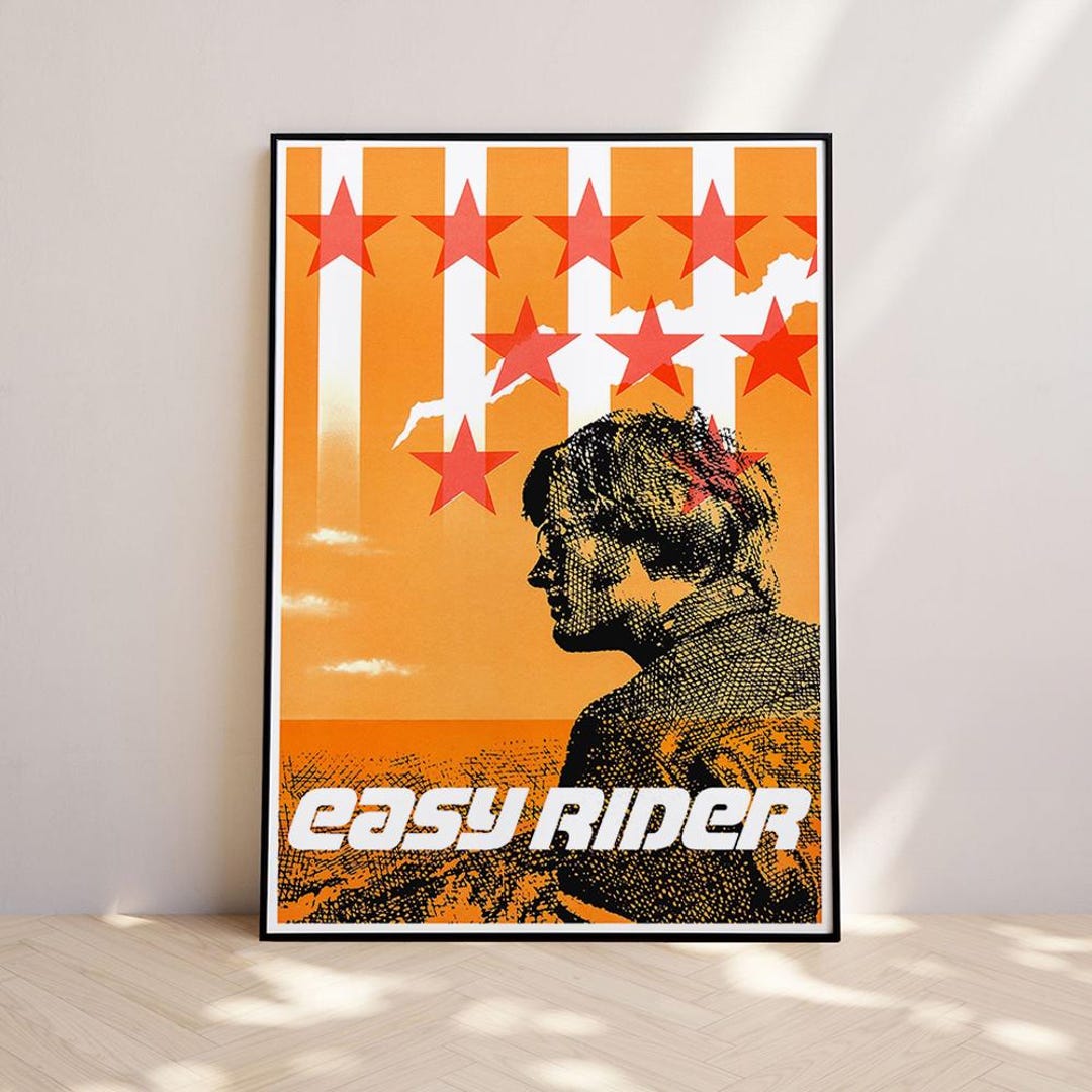 Vintage Easy Rider 1969 Movie Poster, Room Decor Wall Art Canvas ...