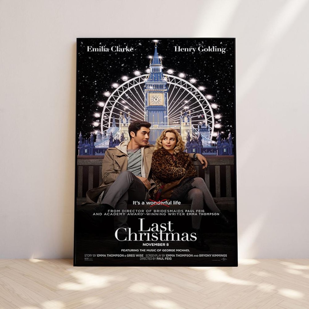 Last Christmas Movie Poster, Room Decor Wall Art Canvas Unframed Print ...