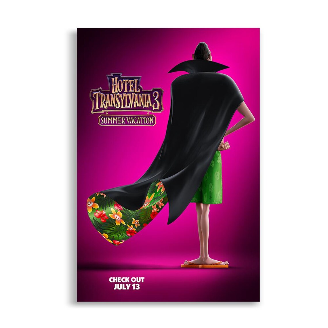 Hotel Transylvania 3 Movie Poster, Room Decor Wall Art Canvas Unframed ...