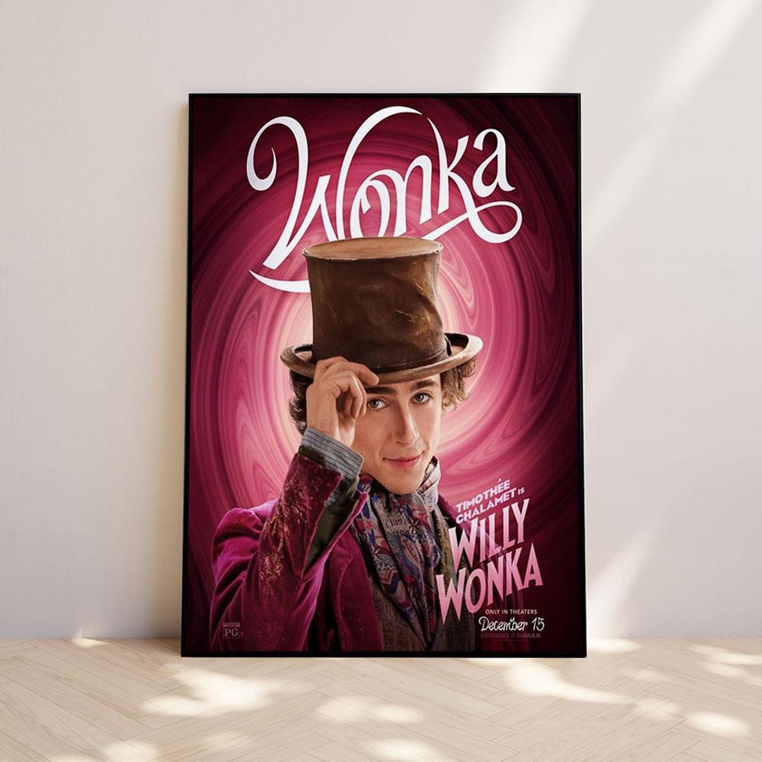 2023 Wonka Movie Poster, Room Decor Wall Art Canvas Unframed Print Art ...