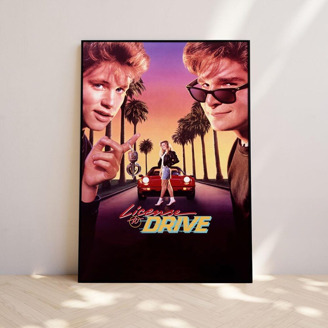 1988 License to Drive Movie Poster, Room Decor Wall Art Canvas Unframed ...