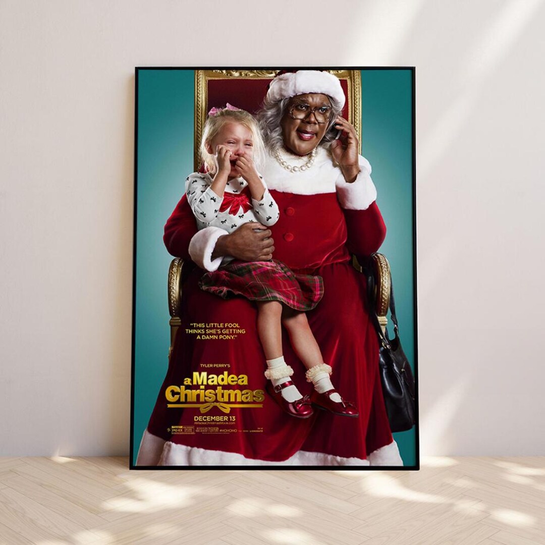 Madea Christmas Movie Poster, Room Decor Wall Art Canvas Unframed Print ...