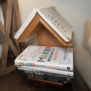 Quarter Sawn White Oak Hardwood Book Organizer, Page Saver, Book Tower ...