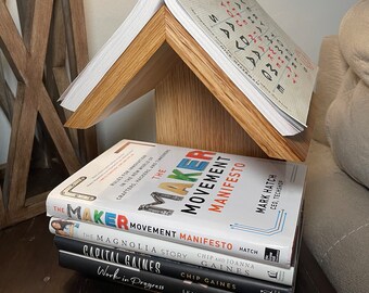 Quarter Sawn White Oak Hardwood Book Organizer, Page Saver, Book Tower ...