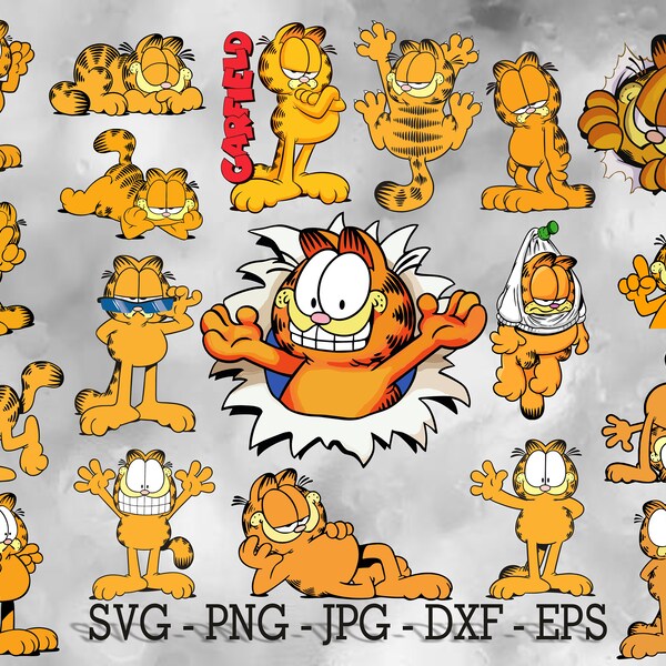 Garfield Svg - Etsy