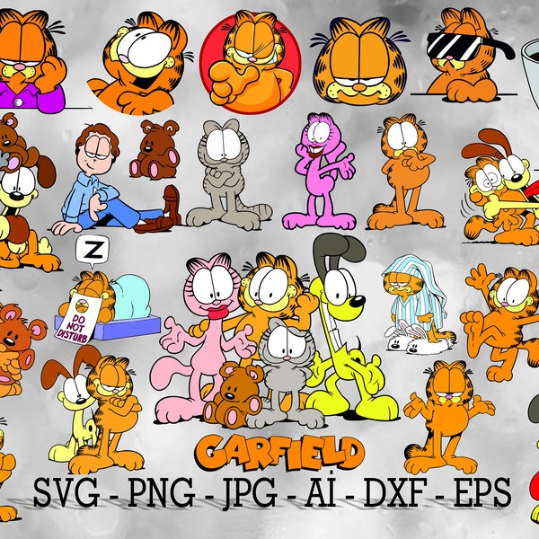 Garfield Svg - Etsy