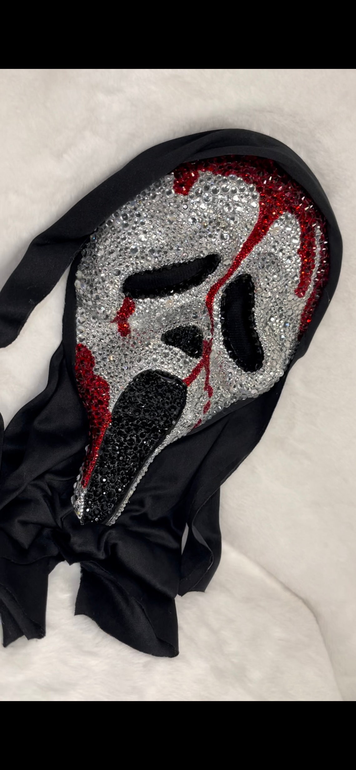 Bling Bedazzled Ghostface Mask - Etsy Canada