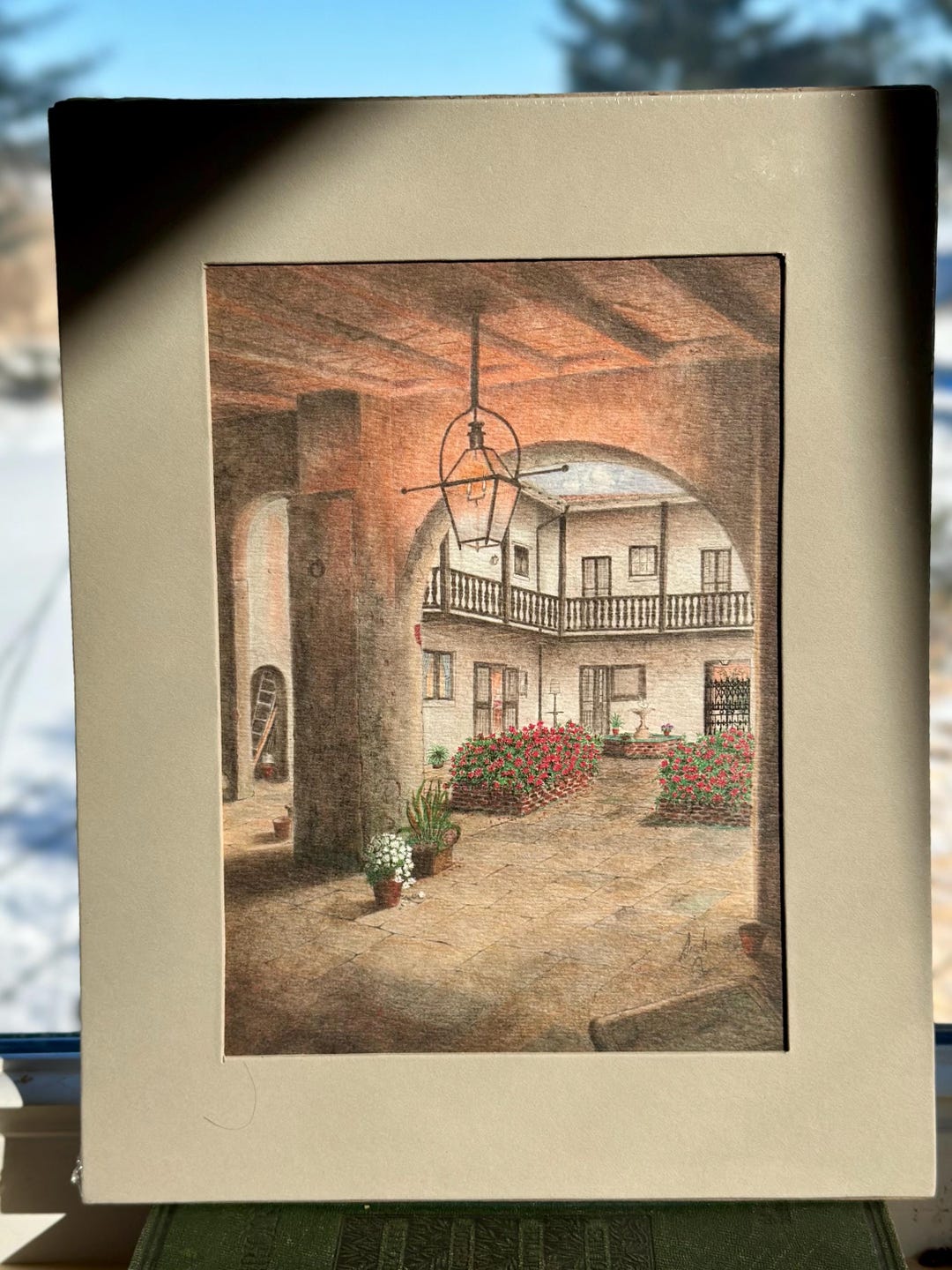 Art Print of the Bosque Courtyard in New Orleans, Sketched by Archie ...