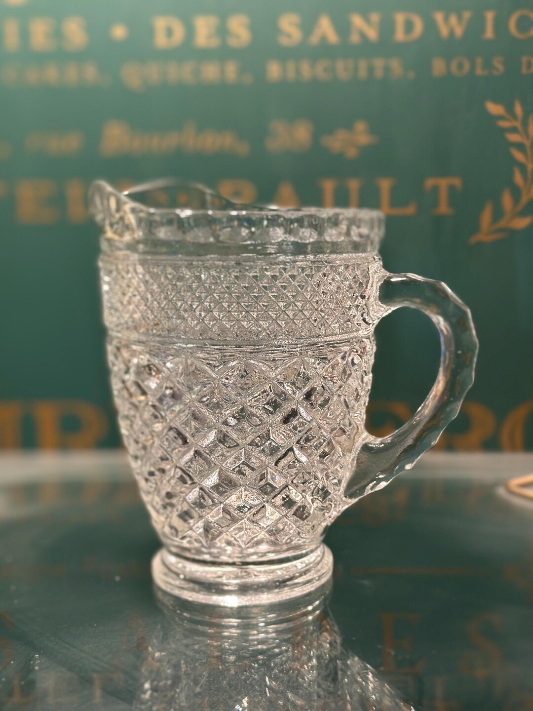 5" Vintage ANCHOR HOCKING Wexford Pint Pitcher #12 - Etsy