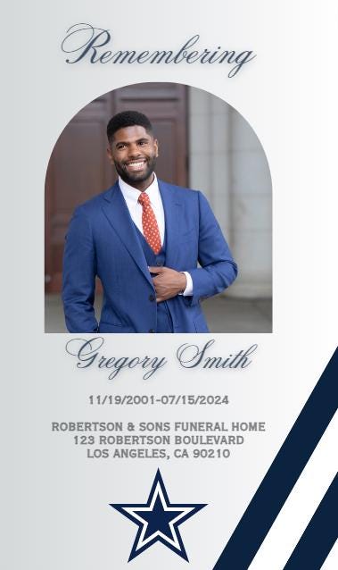 Sports Fan Funeral Program – Navy & Grey Obituary Template (canva ...