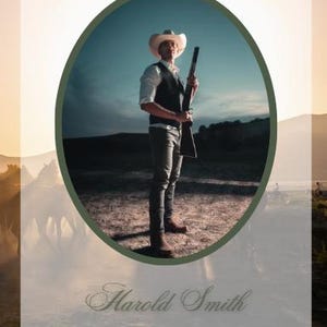 Western Funeral Program Template – Canva Obituary (digital Download) - Etsy