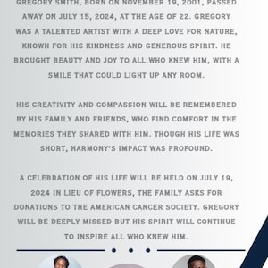 Navy and Grey Sports Fan Funeral Program Editable Canva Obituary ...