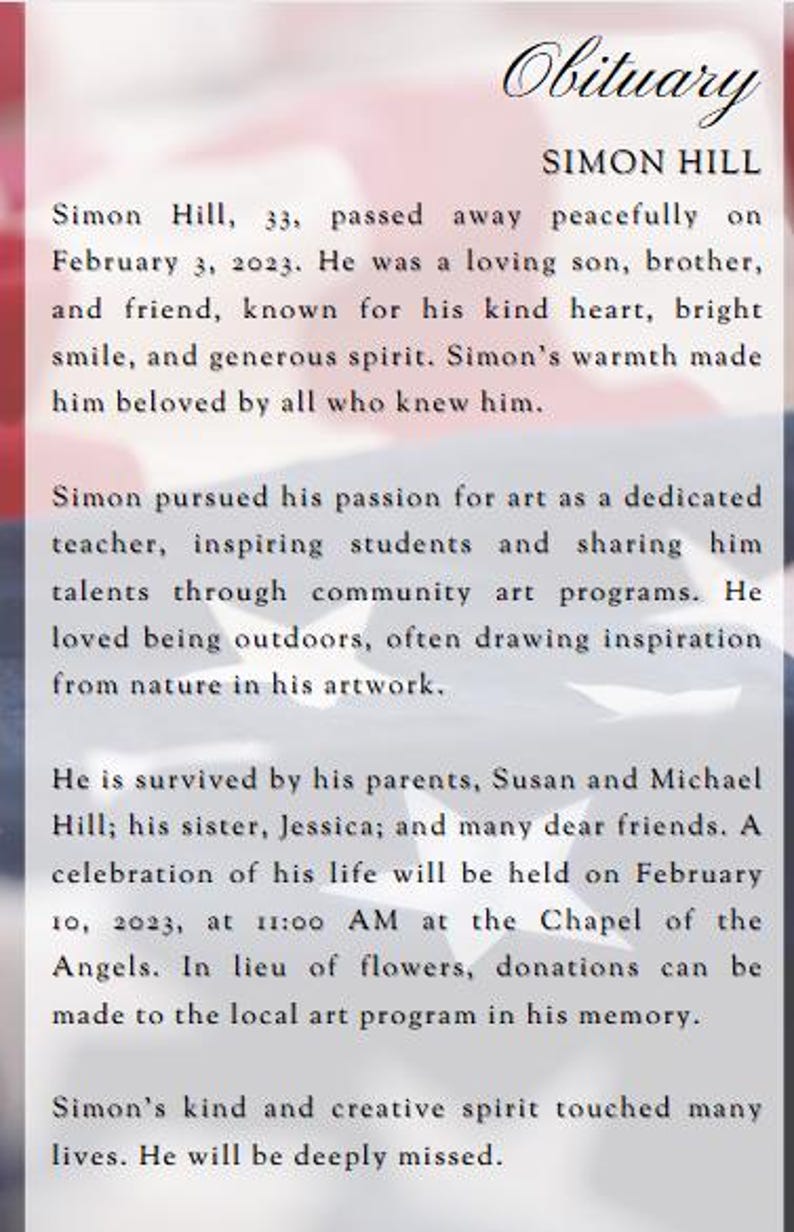 Patriotic Funeral Program Editable Canva Obituary Template - Military ...