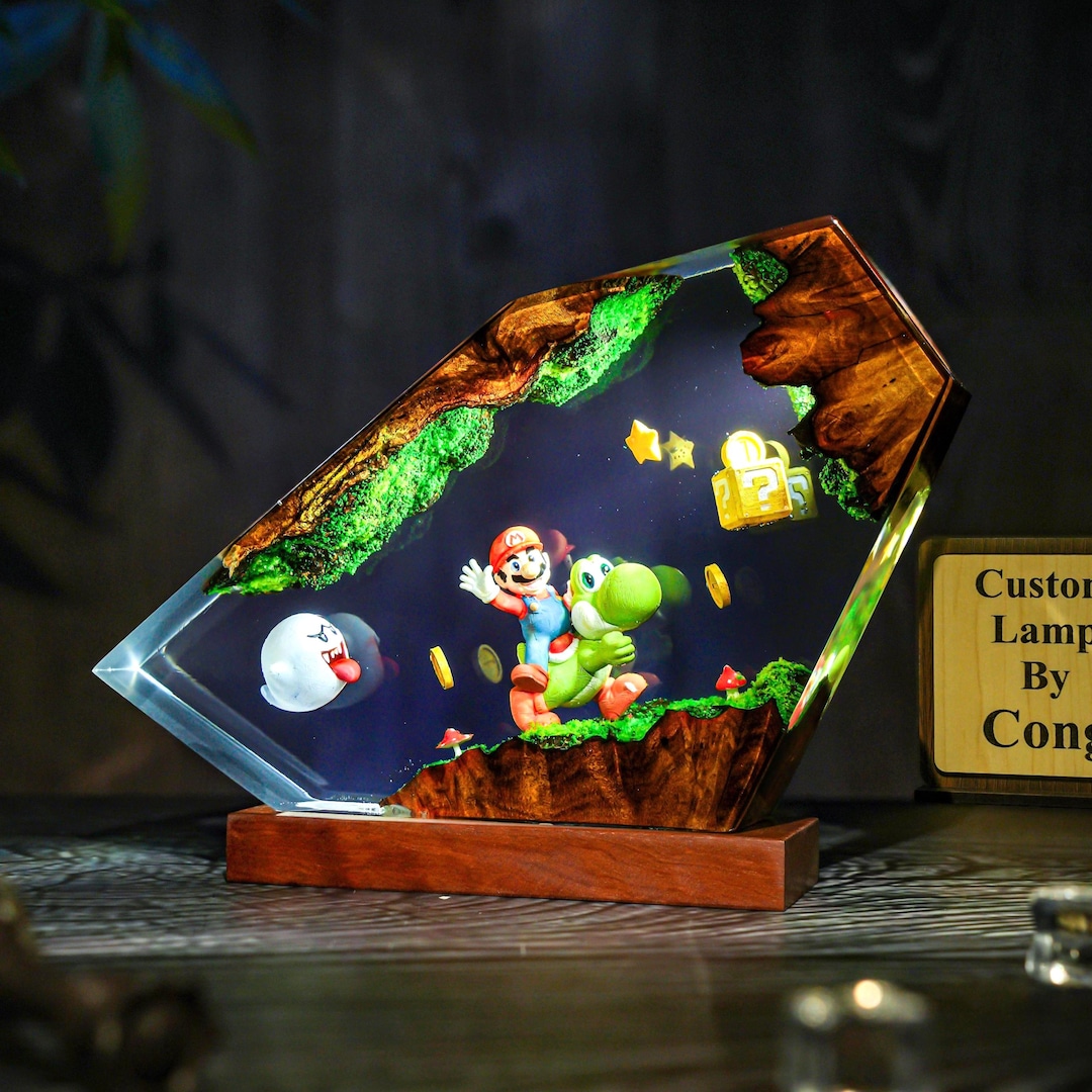 Mazio Resin Lamp, Jumping Hero Game, Resin Diorama Lamp, Ollectible ...