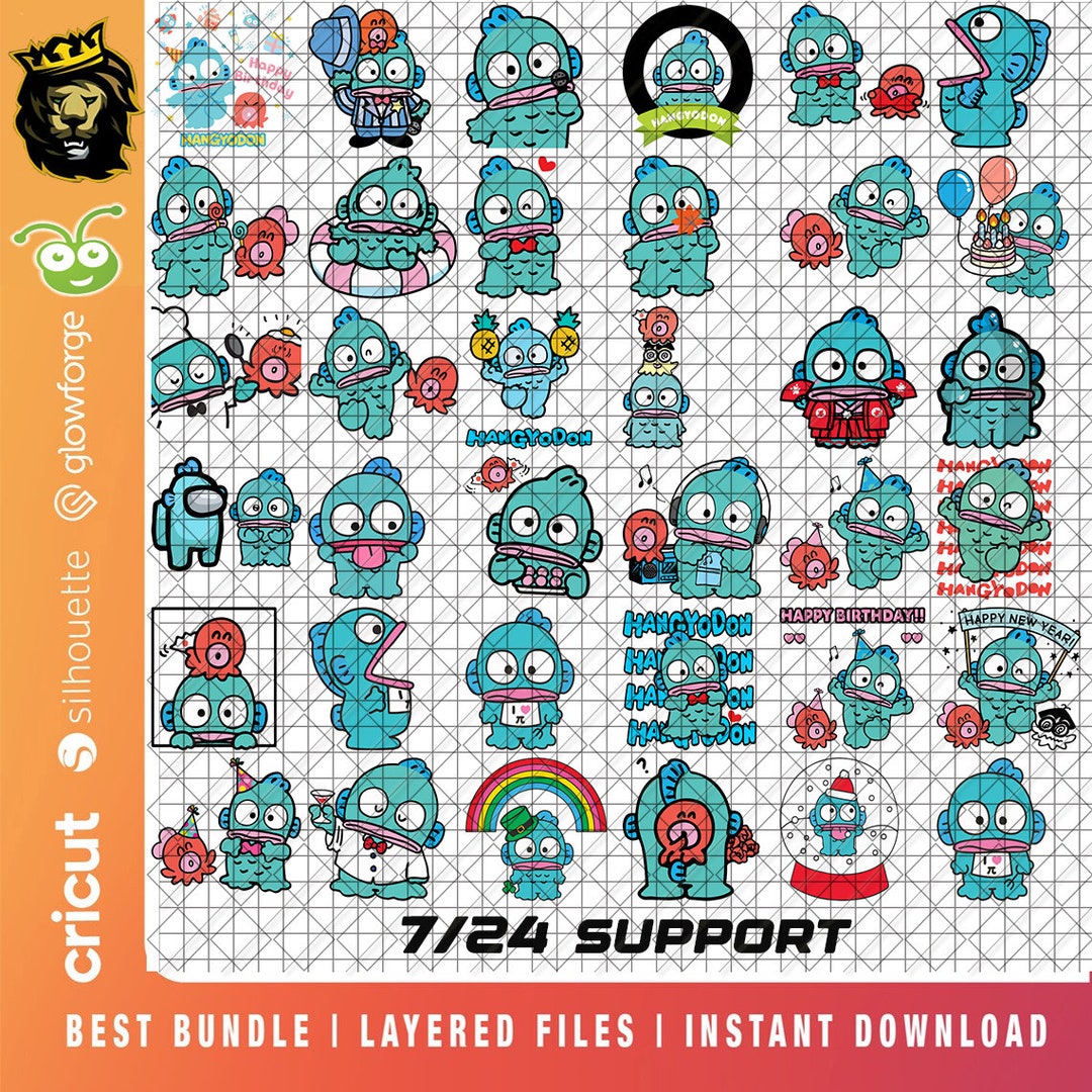 Kawaii Character Collection Svg Png Pdf Bundle, Cricut Cut Files ...