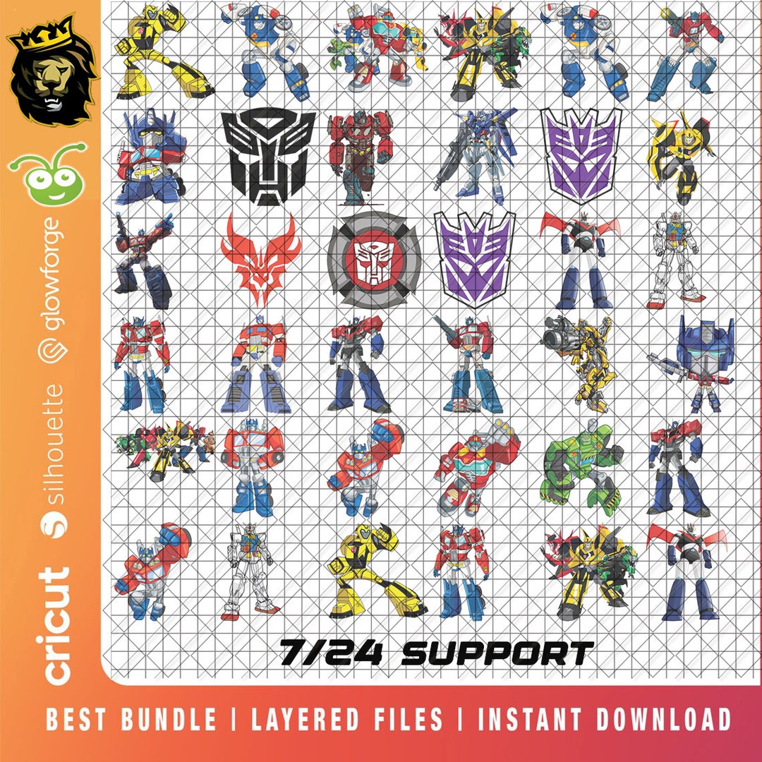 Transformers Bundle L Cartoon L SVG, Ready for Cricut, Instant Download ...