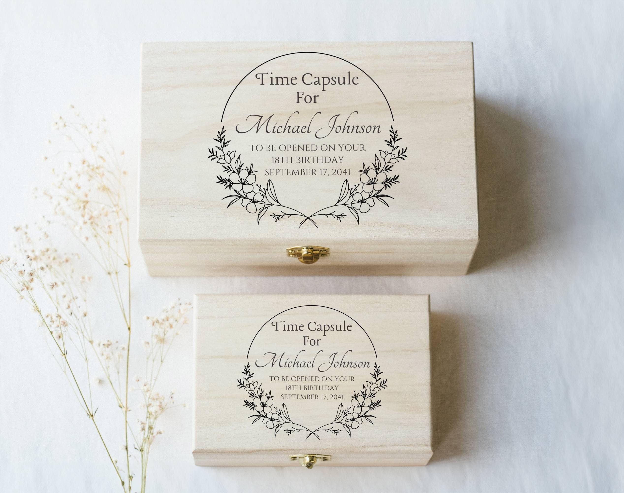 Custom Baby's Keepsake Box, Time Capsule Box, First Birthday Memory Box ...