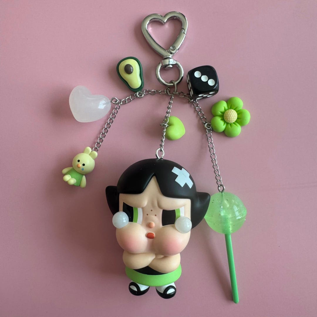 Genuine POP MART Powerpuff Girls X Cry Baby - Buttercup - Handmade ...