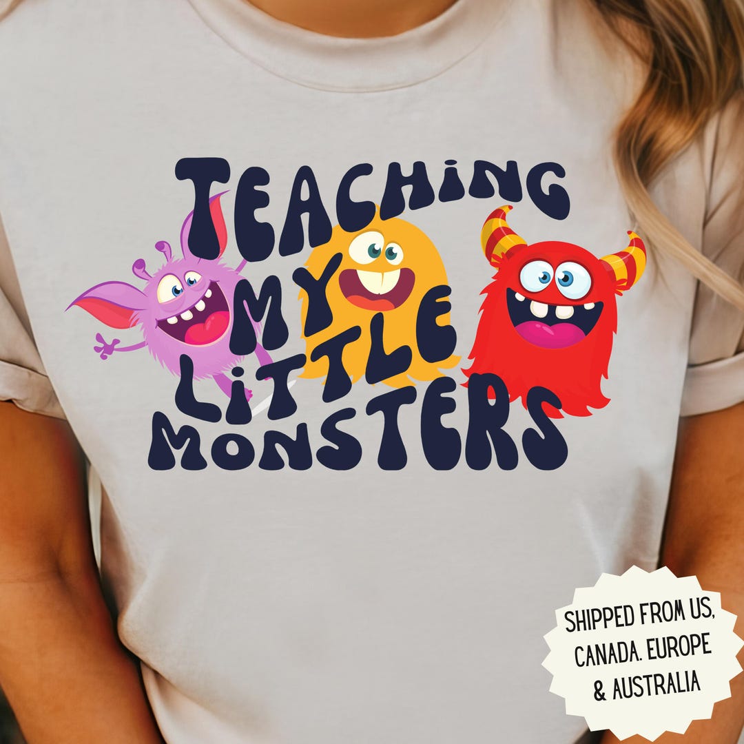 Teaching My Little Monsters Halloween Teacher Shirt Halloween Teacher ...