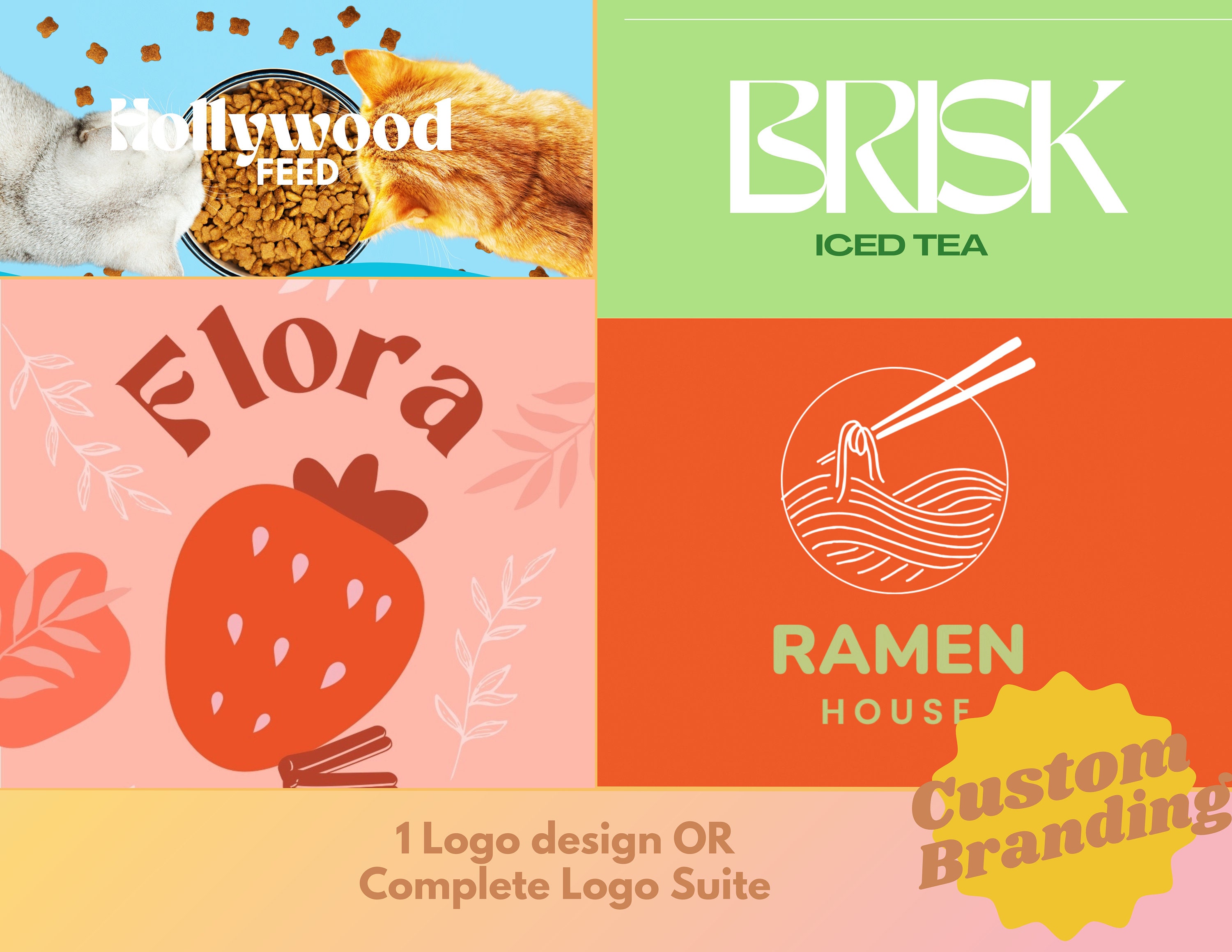 Custom Logo Design Bold Colorful Logo Custom Branding Modern Bright ...