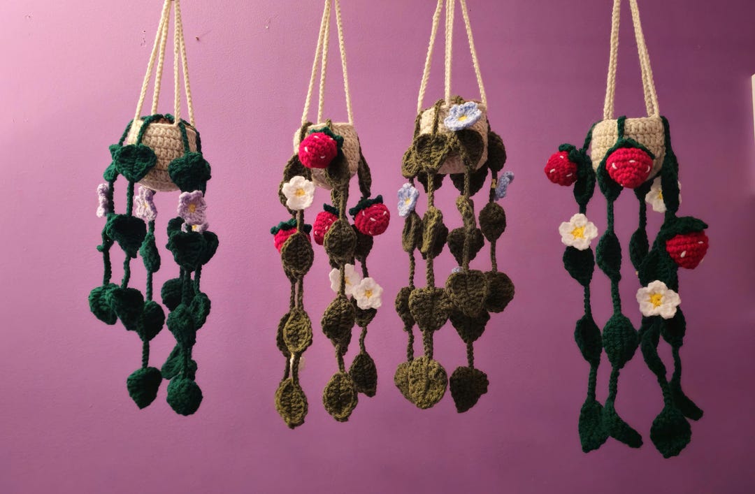 Crochet Pattern Hanging Strawberry Plant - Etsy