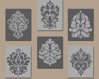 Damask wall art | Etsy