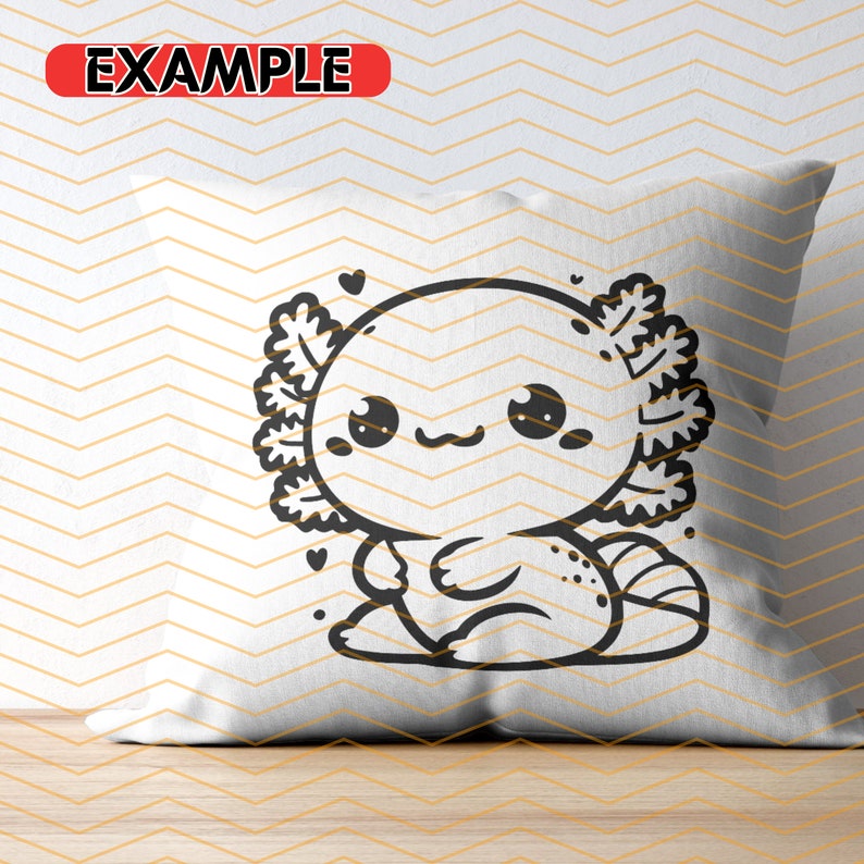 Cute Kawaii Axolotl, Axolotl SVG, Chibi Clipart, Axolotl Sticker ...