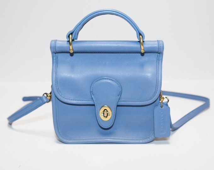 RARE Vintage Coach Periwinkle Blue Mini Willis Winnie Leather Purse ...