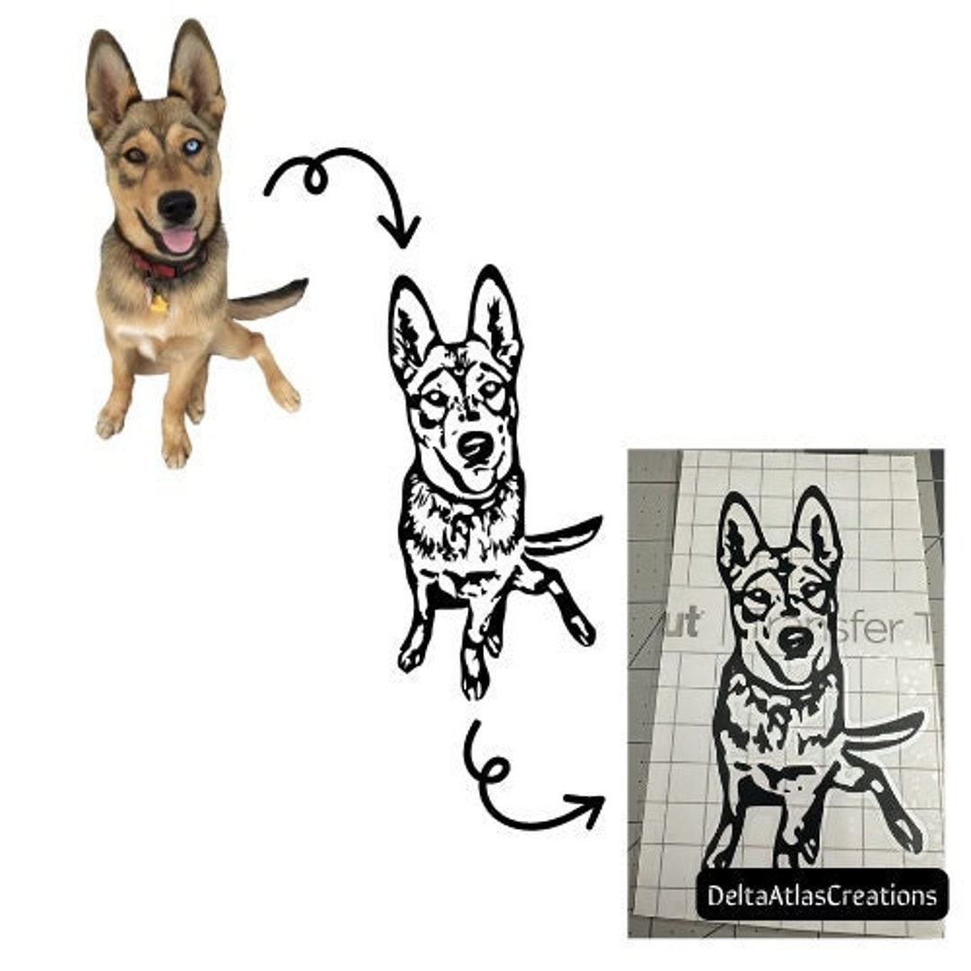 Custom Dog Vinyl Car Sticker - Etsy