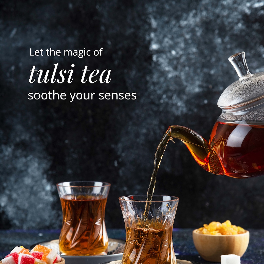 Organic Holy Basil Tea, Krishna Tulsi Tea Bag, Made From Pure Holy ...