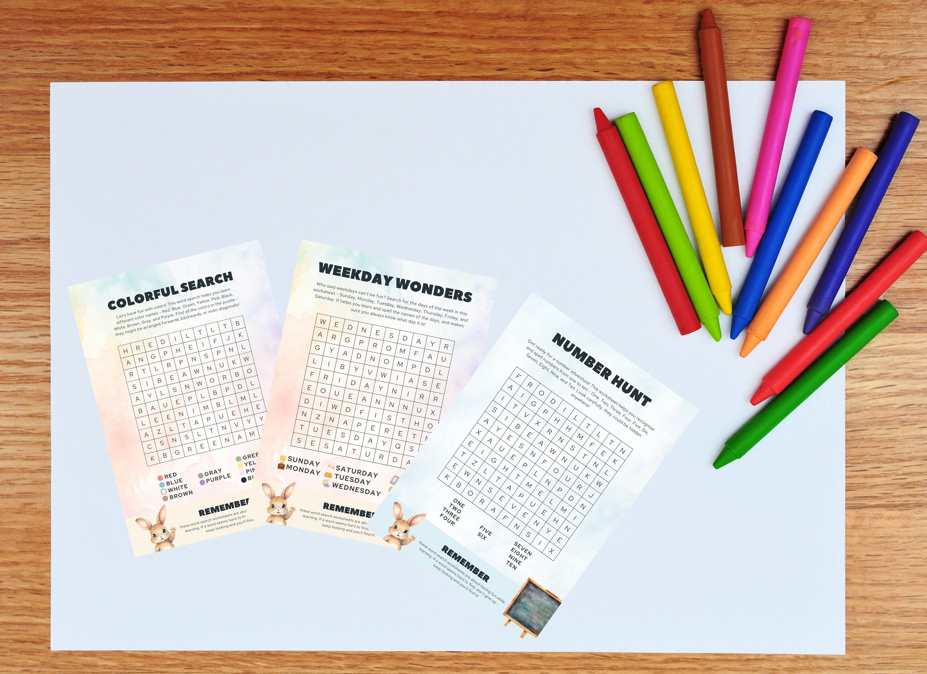 Simple Word Search Word Search Bundle Homeschool Learning Reading ...