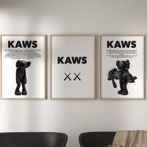 Hypebeast Kaws Poster Set of 3, Printable KAWS Poster, Hypebeast Toys ...