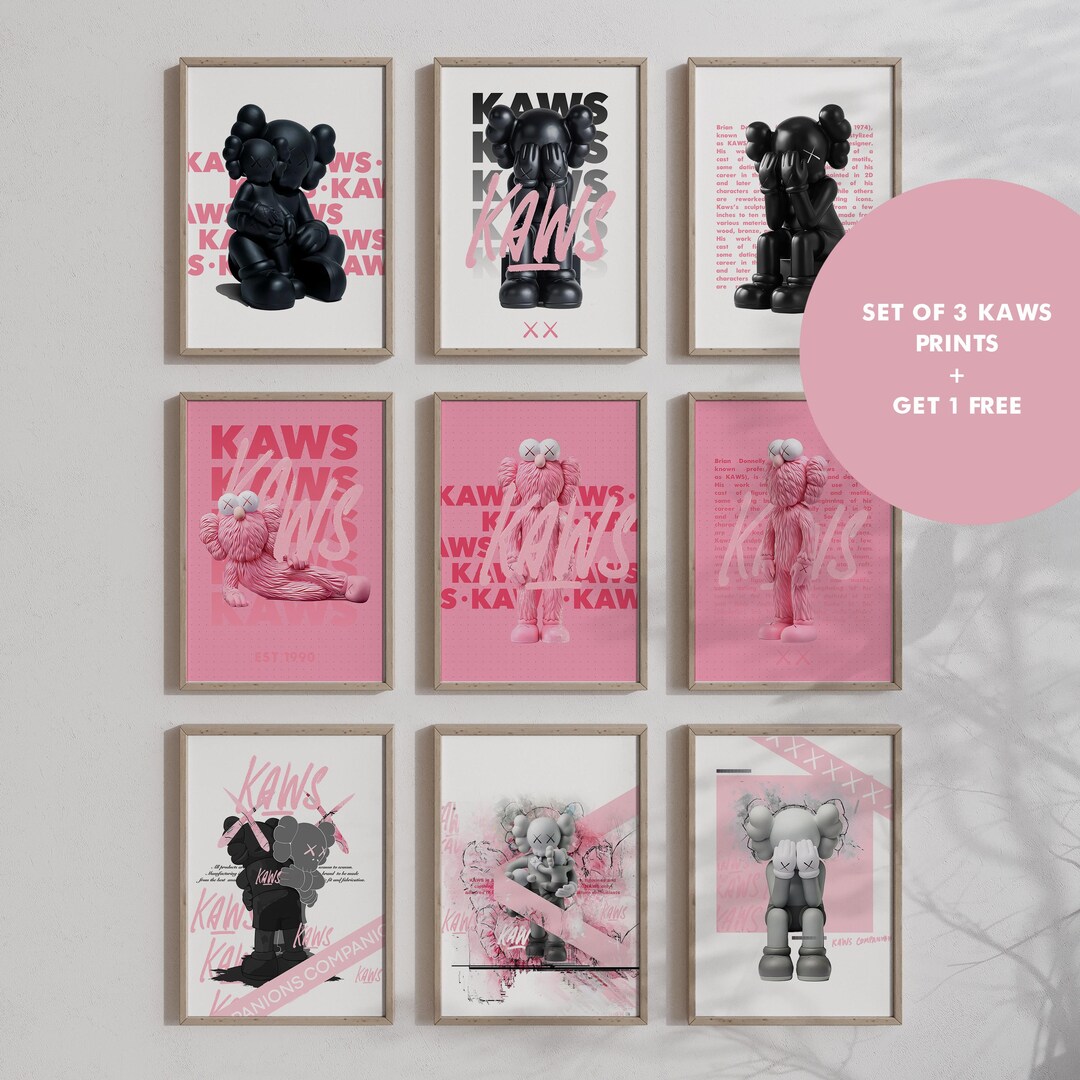 KAWS Inspired Art Print Digital Download Wall Art Contemporary Home ...