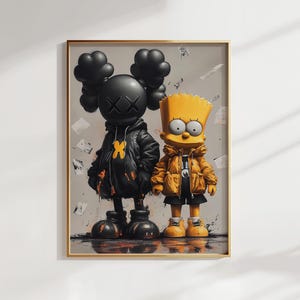 SIMPSONS X KAWS Poster Set of 3, Kaws Figure, Simpsons Toys Wall Art ...