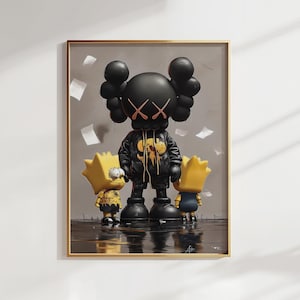 SIMPSONS X KAWS Poster Set of 3, Kaws Figure, Simpsons Toys Wall Art ...