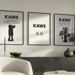 Hypebeast Kaws Poster Set of 3, Printable KAWS Poster, Hypebeast Toys ...