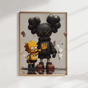 SIMPSONS X KAWS Poster Set of 3, Kaws Figure, Simpsons Toys Wall Art ...