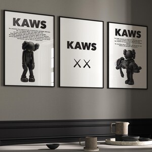 Hypebeast Kaws Poster Set of 3, Printable KAWS Poster, Hypebeast Toys ...
