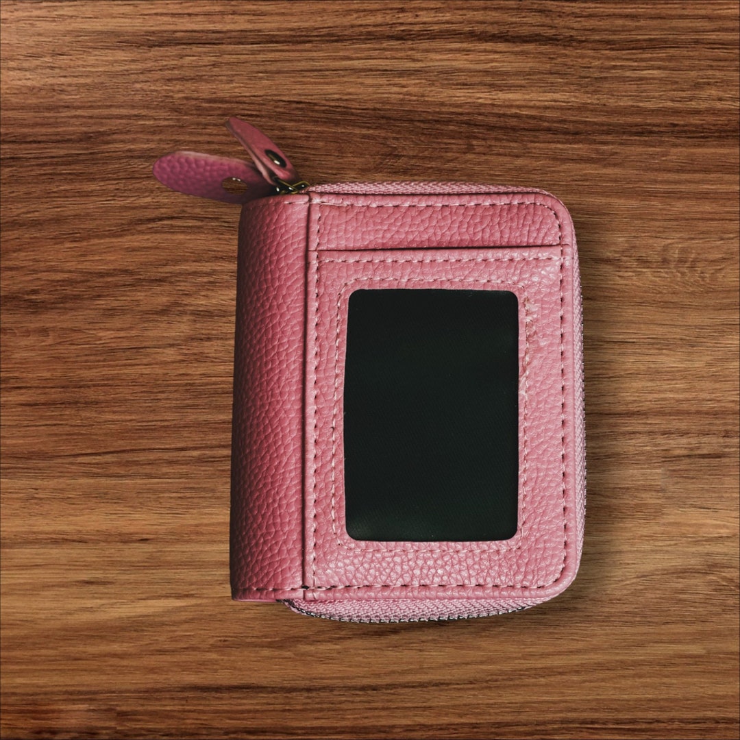 Leather Bank Card and Coin Holder. 4in X 4in Holds 10 Bank Cards Plus ...