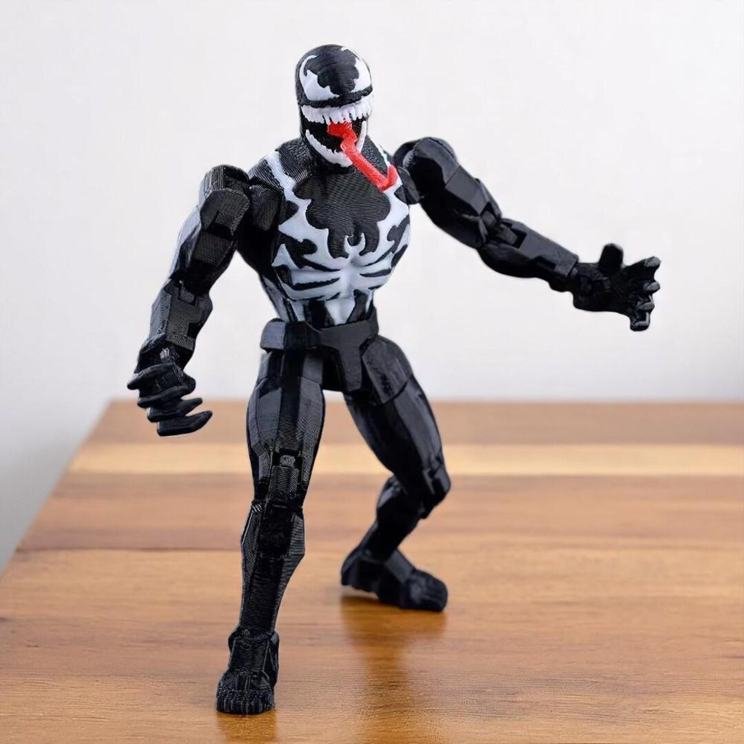 Venom Action Figures 3D Printed, Venom Multi-jointed Movable ...
