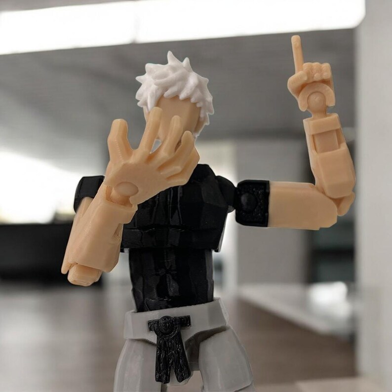 Gojo Satoru 3D Printed Action Figure, Multi-jointed Shapeshift Toys ...