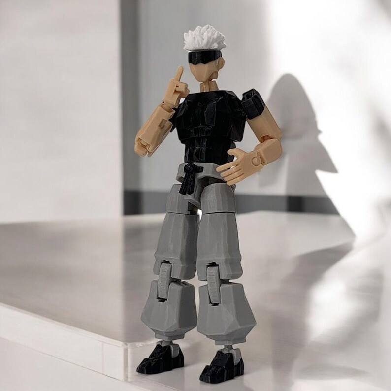 Gojo Satoru 3D Printed Action Figure, Multi-jointed Shapeshift Toys ...