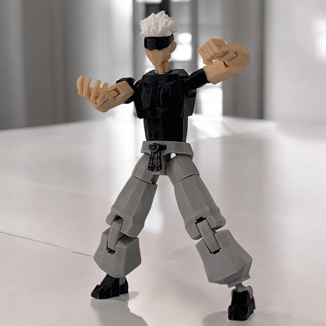 Gojo Satoru 3D Printed Action Figure, Multi-jointed Shapeshift Toys ...
